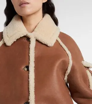 Loewe Shearling-trimmed Leather Blouson