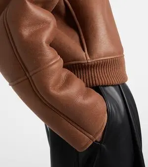 Loewe Shearling-trimmed Leather Blouson