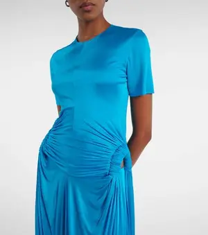 Loewe Cutout Draped Jersey Maxi Dress