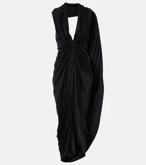 Loewe Draped Midi Dress - Black
