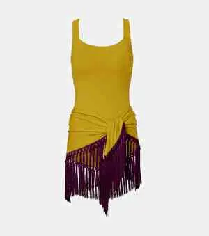 TALLER MARMO Lido Mini Beach Cover-up And Swimsuit Set - Yellow