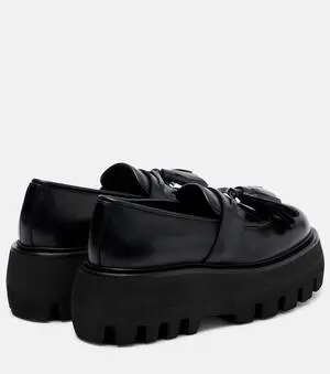 Alexander McQueen Leather Platform Loafers