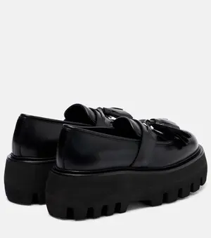 Alexander McQueen Leather Platform Loafers
