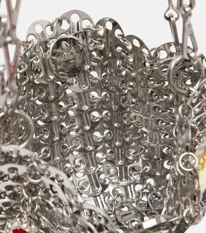 Rabanne 1969 Nano Embellished Shoulder Bag - Silver