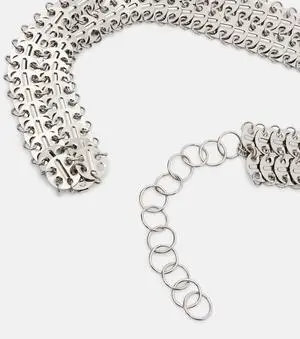 Rabanne Embellished Chain Belt - Silver