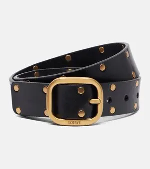 Loewe Studded Leather Belt - Black