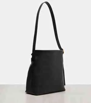 Loewe Draped Leather Tote Bag - Black