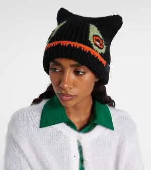 Loewe X Louis Wain Cat Wool-blend Beanie