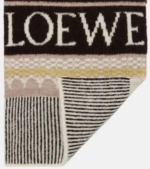 Loewe X Louis Wain Fair Isle Wool-blend Scarf