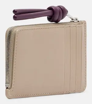 Loewe Knot Leather Card Holder - Beige