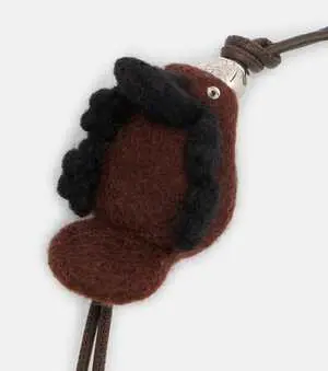 Loewe Leather-trimmed Wool Bag Charm