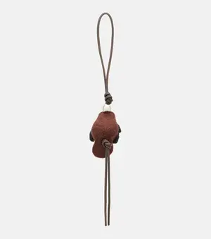 Loewe Leather-trimmed Wool Bag Charm