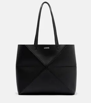 Loewe Puzzle Fold Medium Tote Bag - Black
