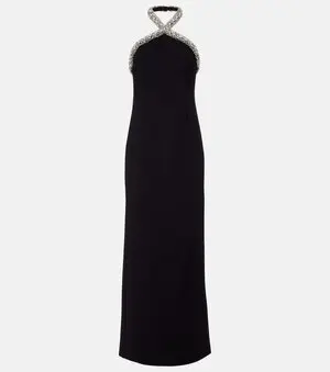 Simkhai Embellished Halterneck Gown - Black
