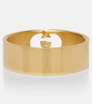 Gucci Gg Crystal-embellished Bangle - Gold