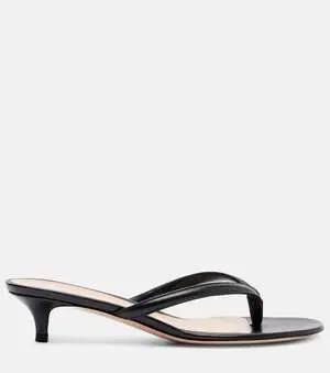 GIANVITO ROSSI Calypso 35 Leather Thong Sandals - Black