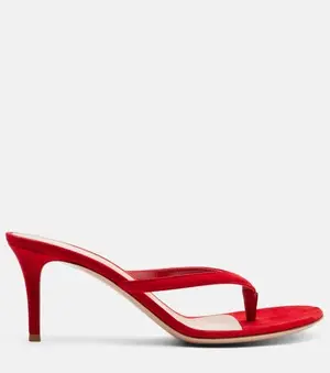 GIANVITO ROSSI Calypso Suede Thong Sandals
