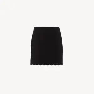 Chloé Scalloped Hem Mini Skirt - Black