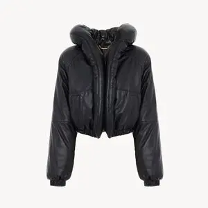 Women's Leather Puffer