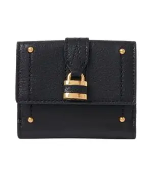 Chloé Paddington Tri-fold In Grained Leather - Black