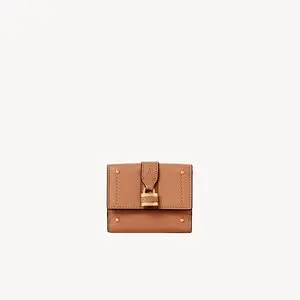 Chloé Paddington Tri-fold In Grained Leather - Mustang Brown
