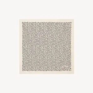Chloé The Spotted Square Scarf In Single - Beige - Black