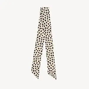 Chloé The Spotted Bandeau Scarf In Single - Beige - Black