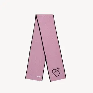 Chloé The Encoeur Scarf In Wool & Cashmere Single - Misty Mauve