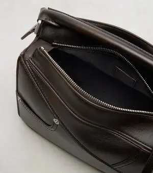 Loewe Puzzle Panta Small Leather Top-handle Bag - Brown