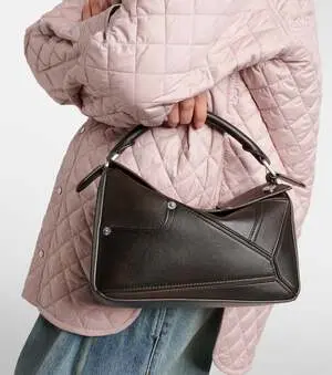 Loewe Puzzle Panta Small Leather Top-handle Bag - Brown