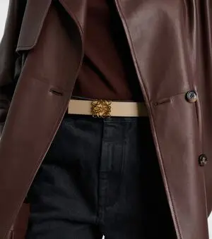 Loewe Anagram Leather Belt - Brown