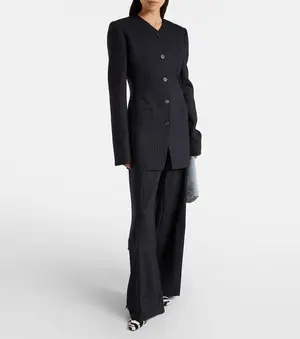 Khaite Naran Pinstripe Wool-blend Blazer
