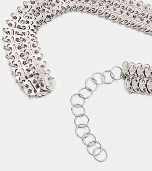 Rabanne Embellished Chain Belt - Silver