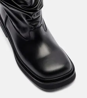 Attico Passeggiata Leather Combat Boots