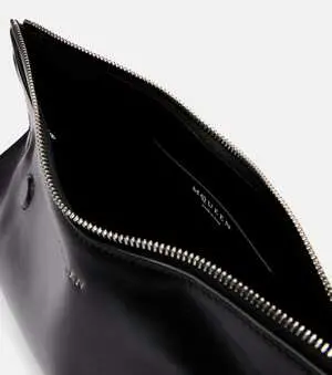 Alexander McQueen Manta Small Leather Clutch - Black