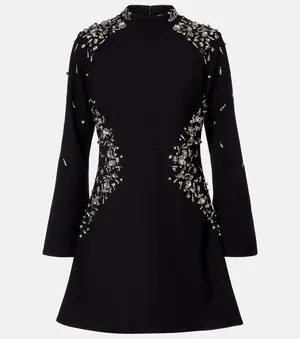 Simkhai Carla Embellished Crepe Mini Dress