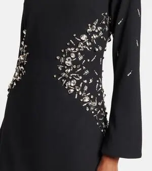 Simkhai Carla Embellished Crepe Mini Dress