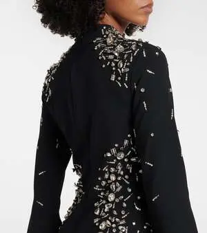 Simkhai Carla Embellished Crepe Mini Dress