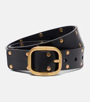 Loewe Studded Leather Belt - Black