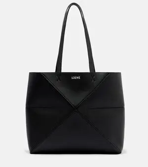 Loewe Puzzle Fold Medium Tote Bag - Black