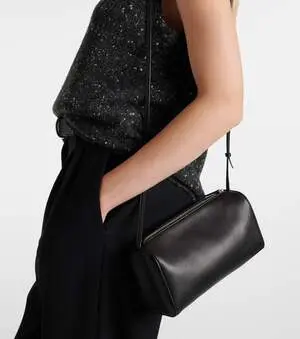 THE ROW Nappa Leather Crossbody Bag - Black