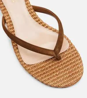 GIANVITO ROSSI Calypso 35 Leather Thong Sandals