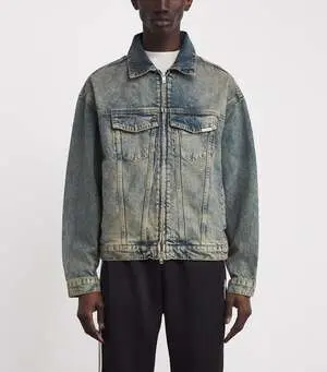 REPRESENT Bleached Denim Jacket - Blue