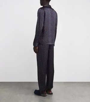 Derek Rose Silk Geometric Brindisi Pyjama Set