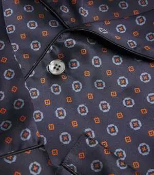 Derek Rose Silk Geometric Brindisi Pyjama Set