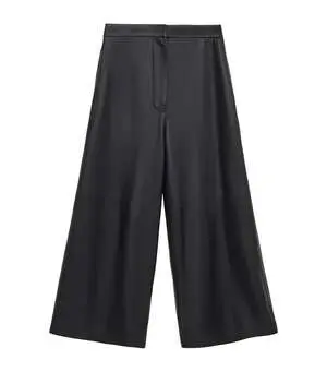 Women's Cropped Wide Leg Pants