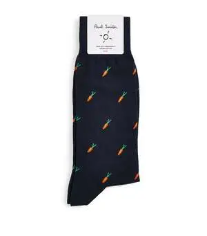 Paul Smith Cotton-blend Carrot Crew Socks - Blue