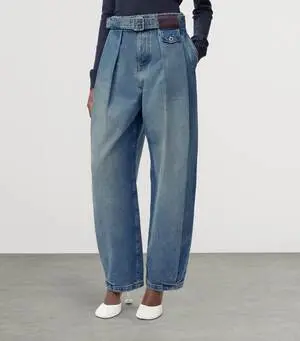Loewe Pleated Boyfriend Jeans - Blue