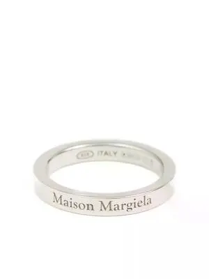 MAISON MARGIELA Logo Band Ring - Silver