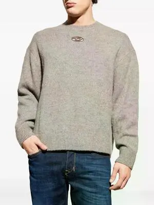 DIESEL® Logo Cut-out Sweater - Neutrals